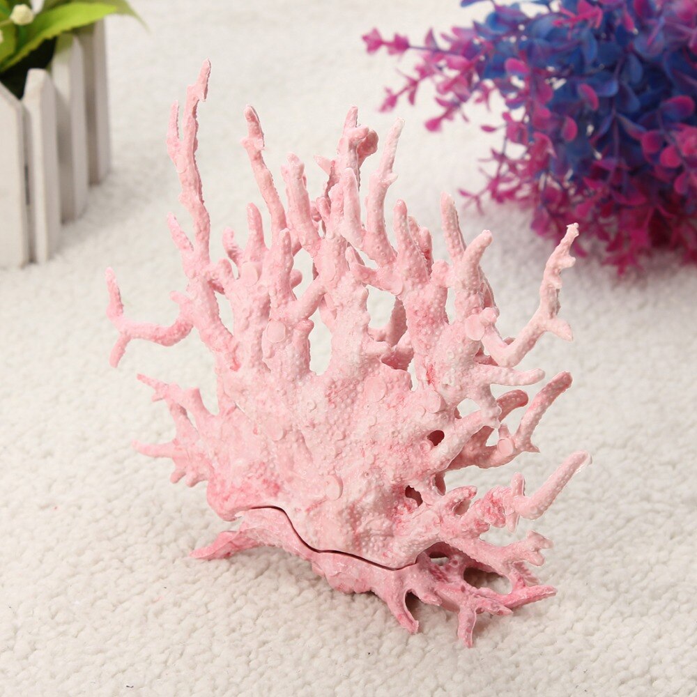Light Pink Artificial Vivid Resin Coral Aquarium F... – Vicedeal