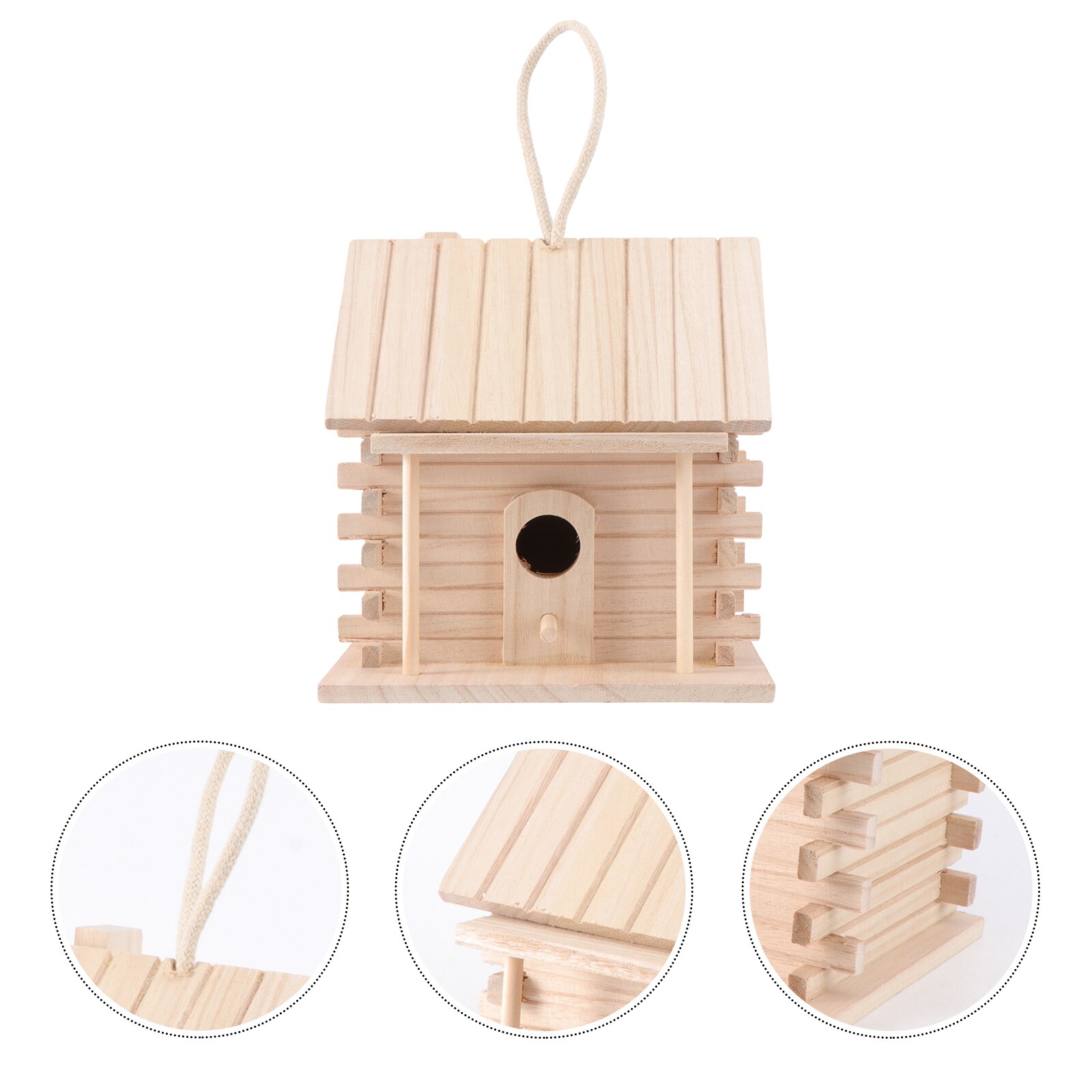Outdoor Bird Cage Pet Bird Cage Hanging Wooden Bir... – Grandado