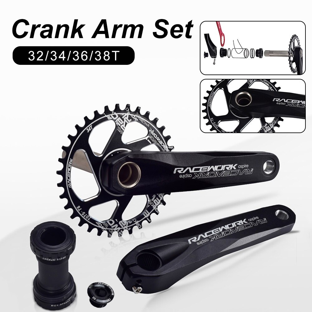 Single Speed Crankset 32/34/36/38T 170mm Crank Arm... – Grandado
