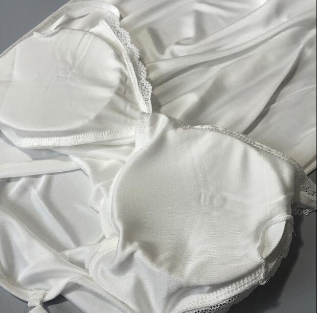 50% Silk 50% Viscose Knit Full Slip with Pad Sleep... – Vicedeal