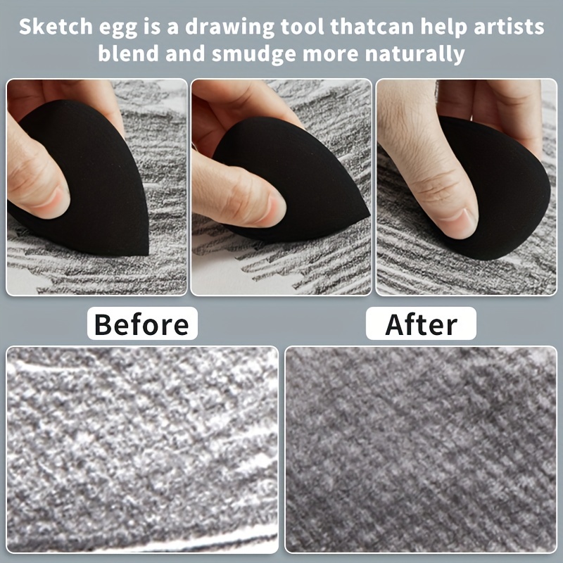 2 stuks Marie's Sketch Blending Eggs voor tekenen ... – Grandado