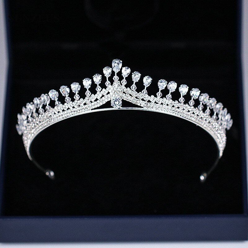 Strass Bridal Tiara Shinny Silver Princess Crowns ... – Grandado