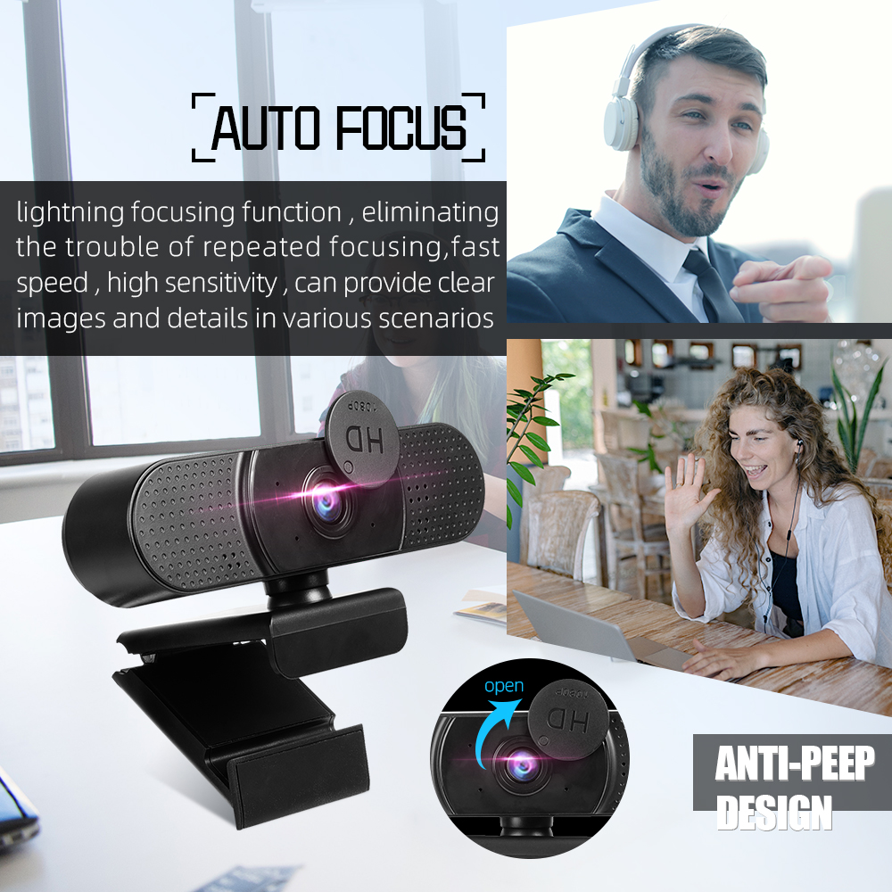 1080P Webcam Conference PC Webcam Autofocus USB We... – Grandado