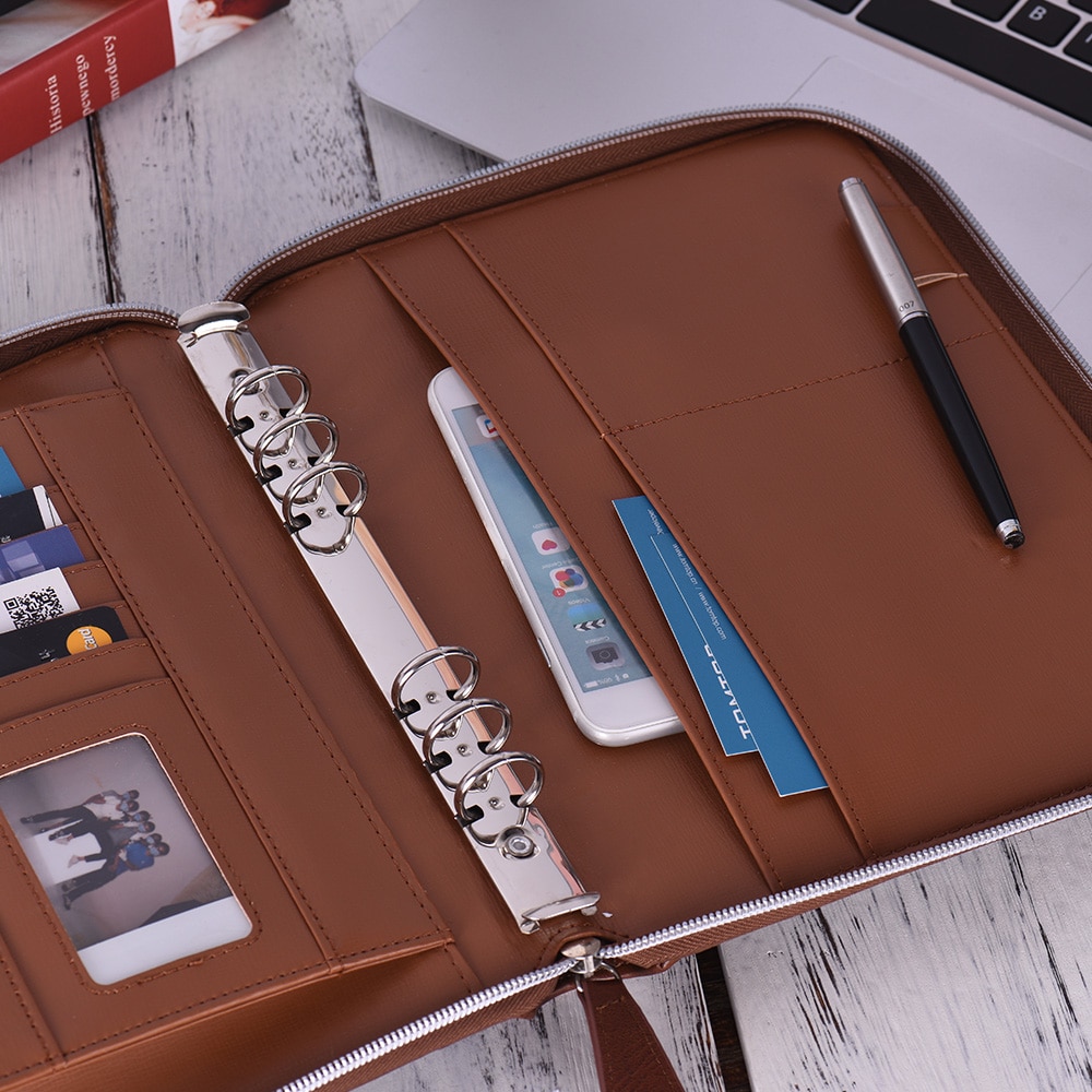 PU Leather Business Portfolio Holder Organizer Fol... – Grandado