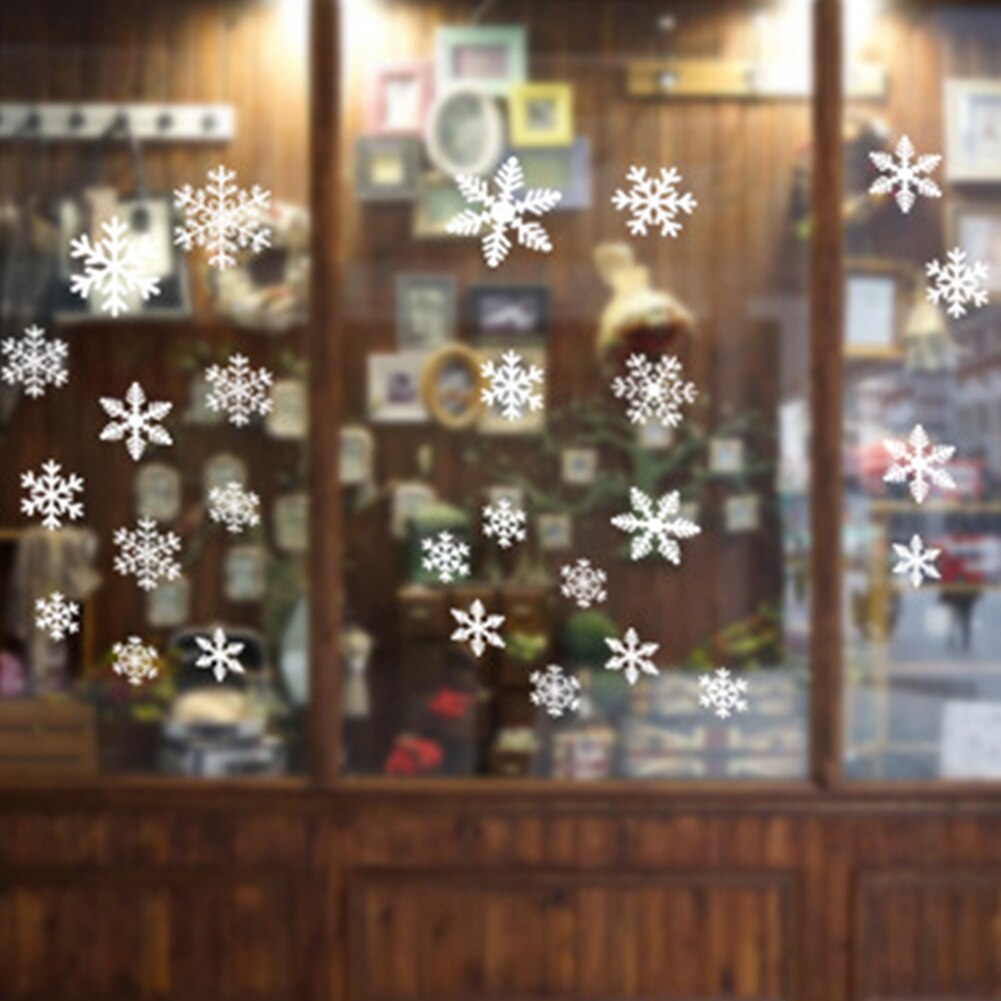27Pcs Christmas Snowflake Glass Window Stickers El... – Grandado