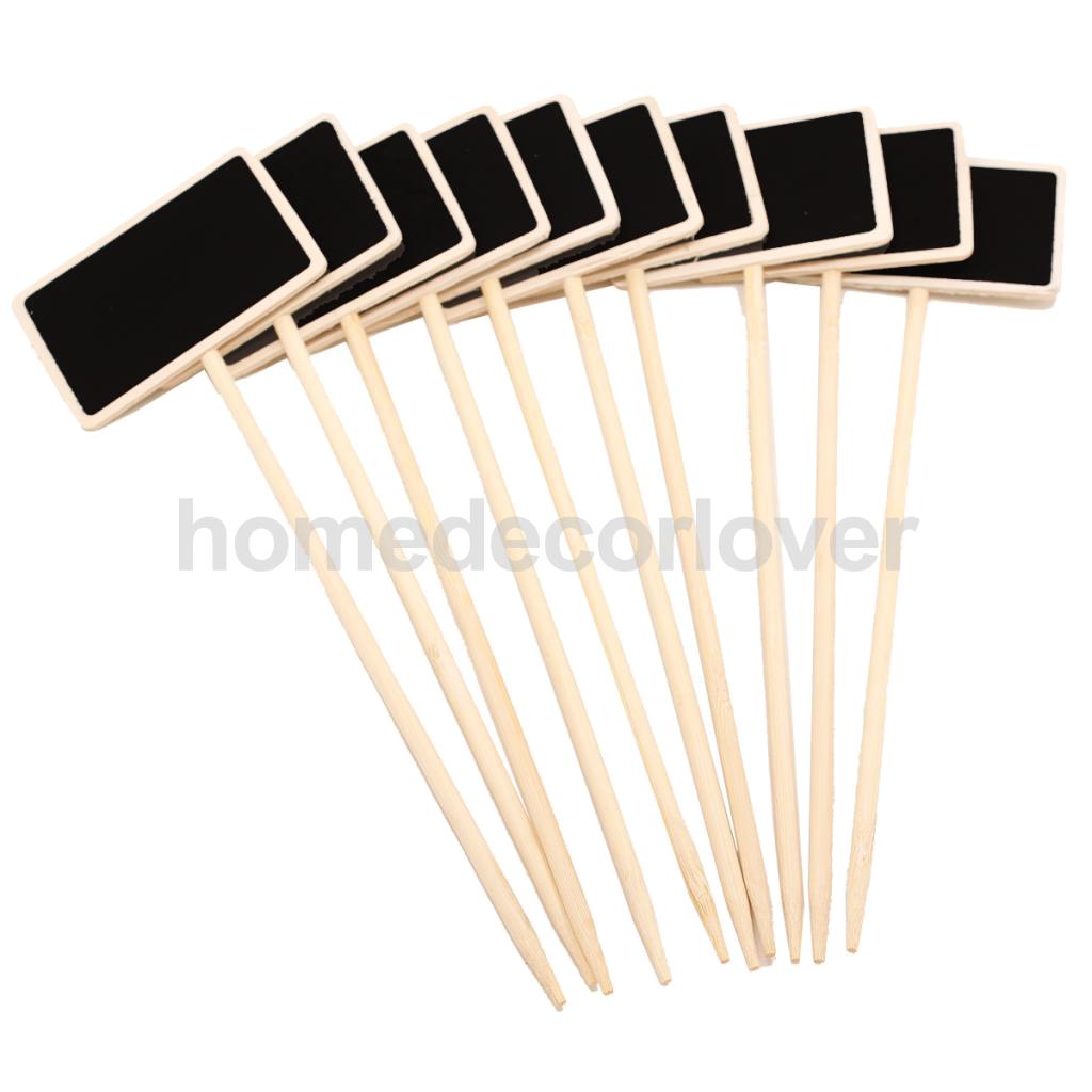 10pcs Wooden Blackboard Chalkboard Plant Stick Pri... – Grandado