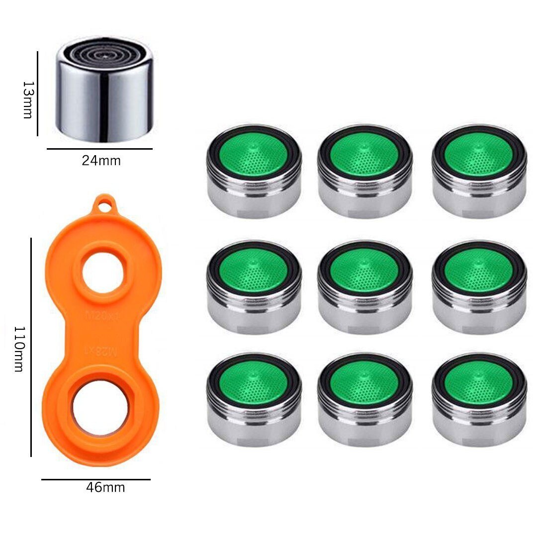 Faucet Tap Nozzle Aerator 22mm/24mm Water Tap Key ... – Grandado