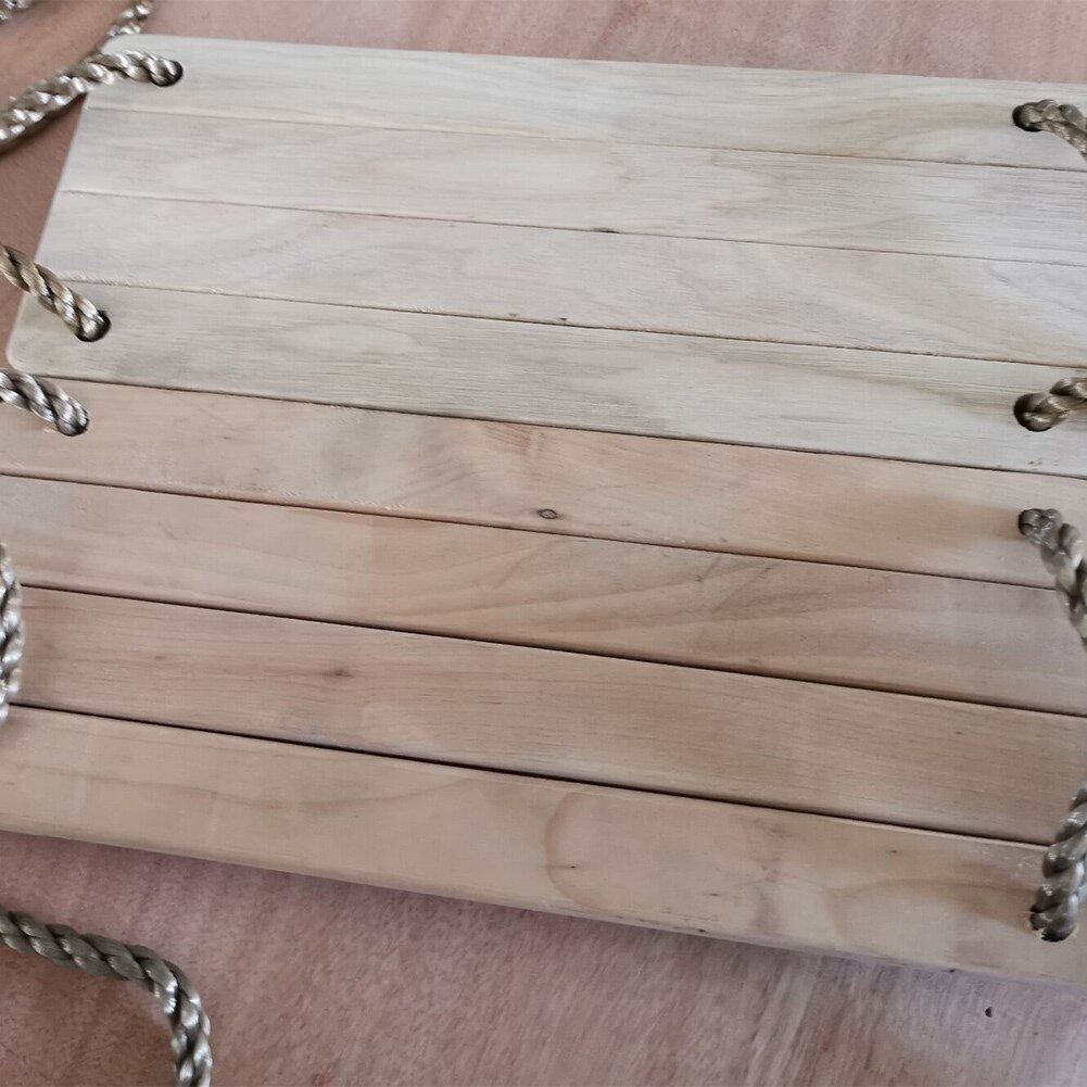 Children Swing with PE Rope Wooden Seat Anticorros... – Grandado