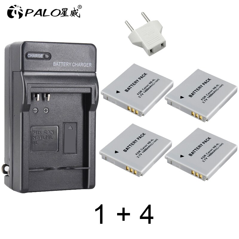2×1400mAh NB-4L NB4L NB 4L Li-ion Battery Bateria ... – Vicedeal