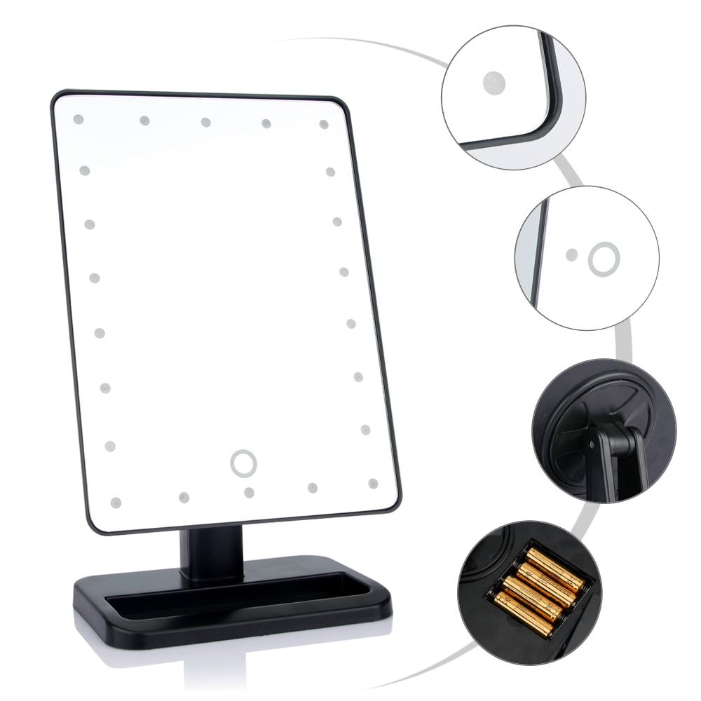 22 LED Lights Touch Screen Makeup Mirror Vanity Mi... – Vicedeal