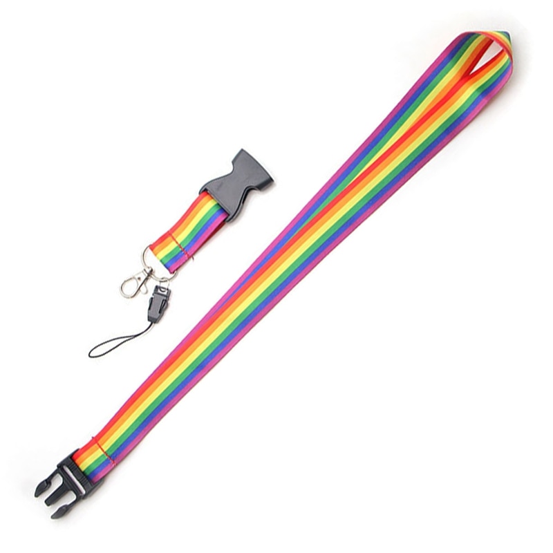 1Pc Rainbow Lanyard Neck Phone Strap Key Lanyard P... – Grandado