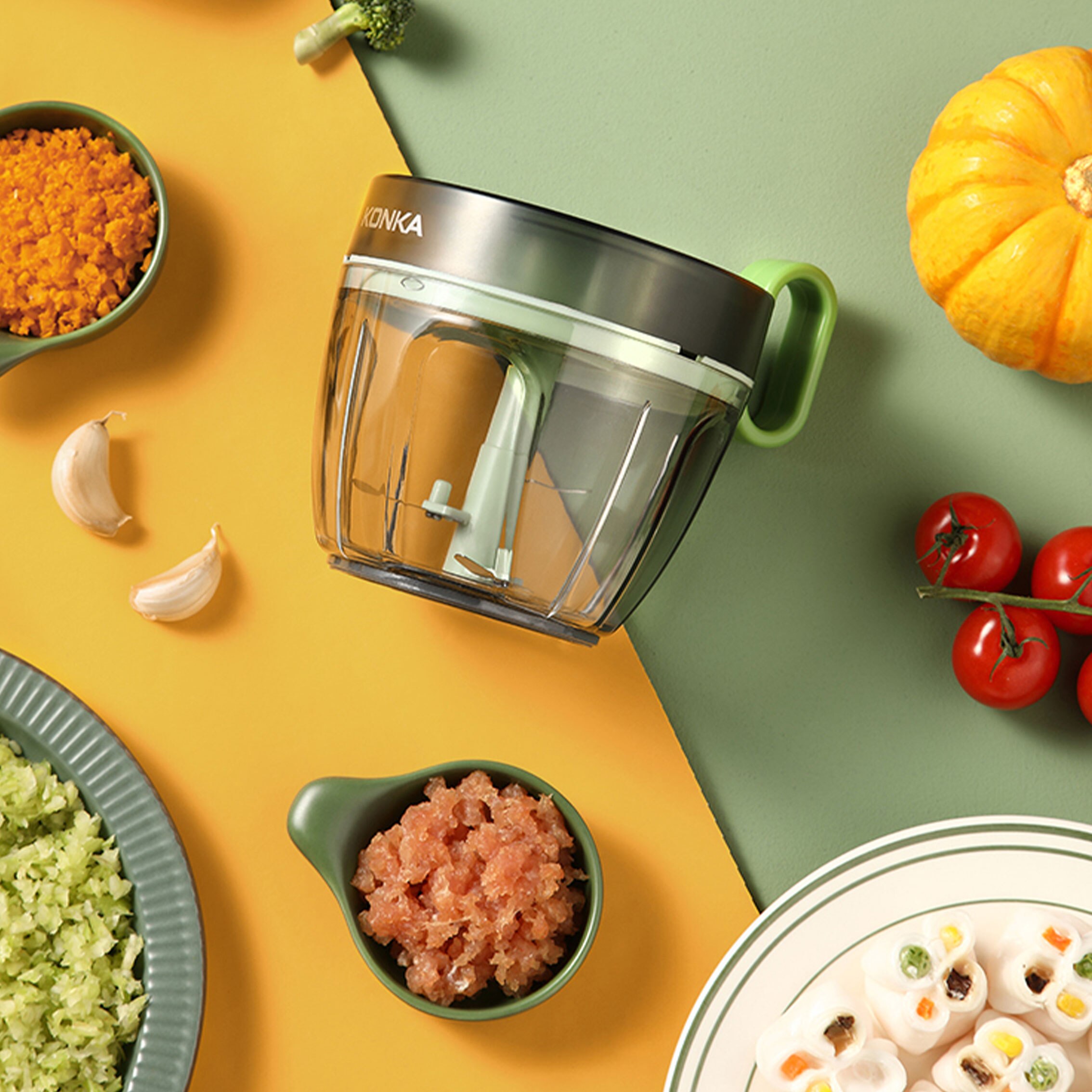 KONKA Kitchen Pulling Manual Food Rope Processor S... – Vicedeal
