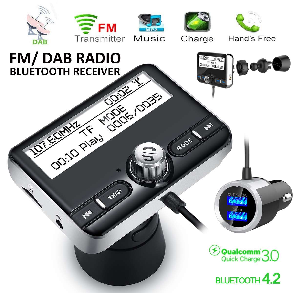 Universele Auto Dab Radio Ontvanger Tuner Fm-zende... – Vicedeal