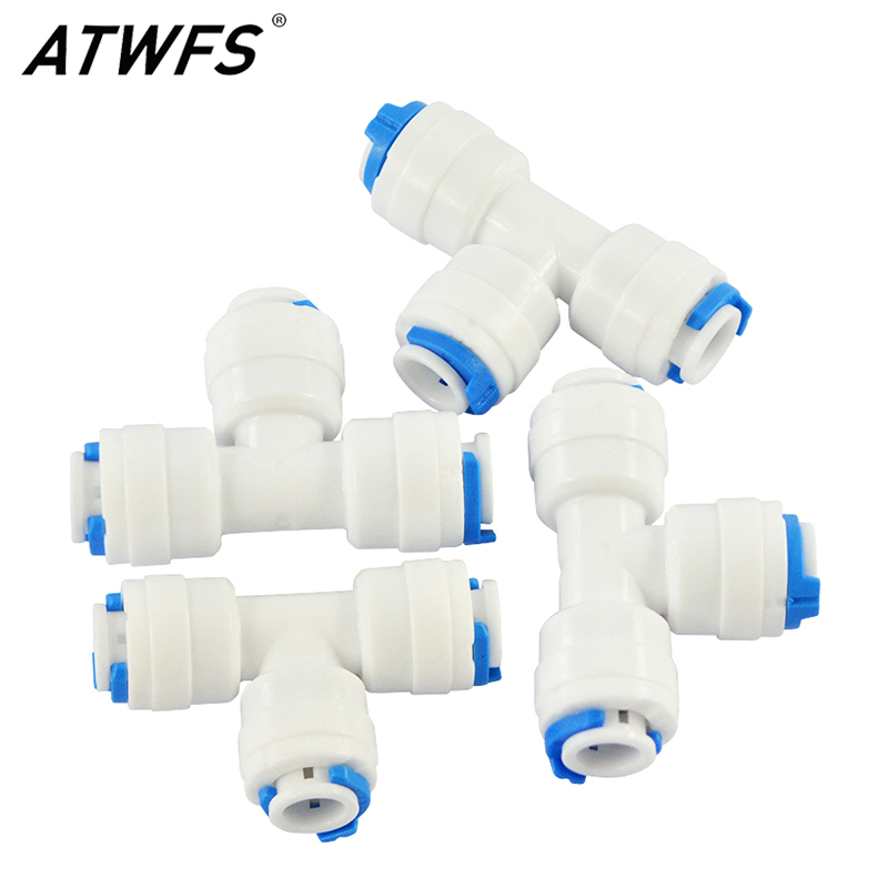 Atwfs 2Pcs Water Filter 1/4 "Tee Fittings Connector Ro Elleboog Pvc ...