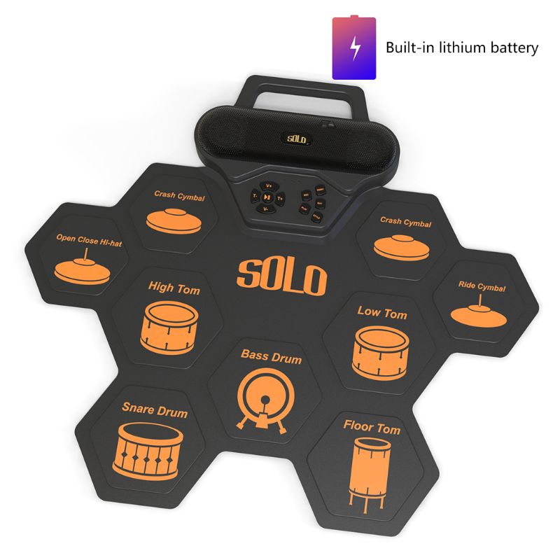 Portable Hand Roll Electronic Drum Children Percus... – Grandado