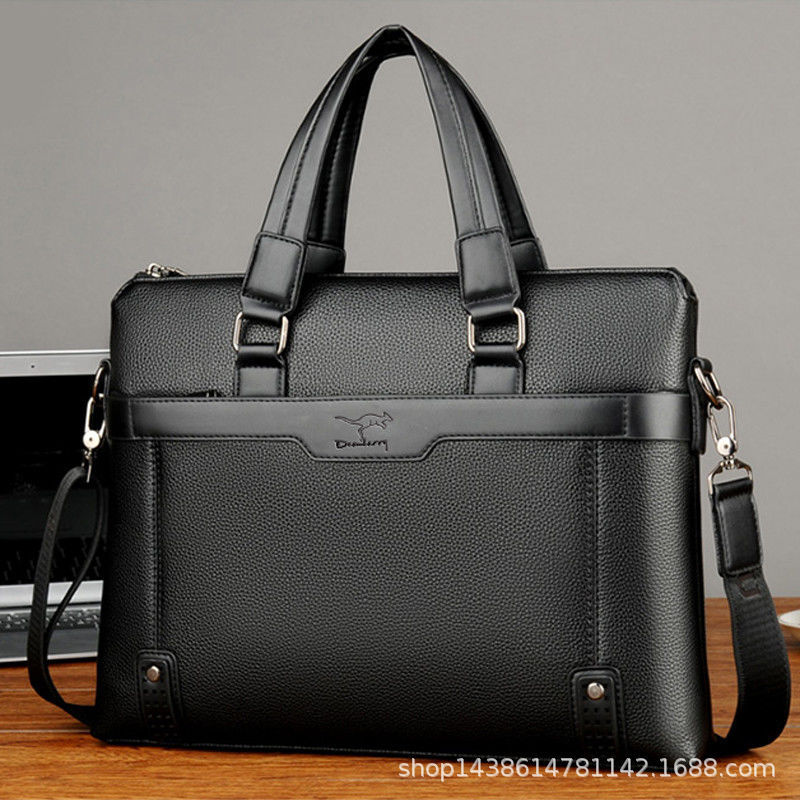 Zakelijke mannen Aktetas Bakken Lederen Mannen Lap... – Vicedeal