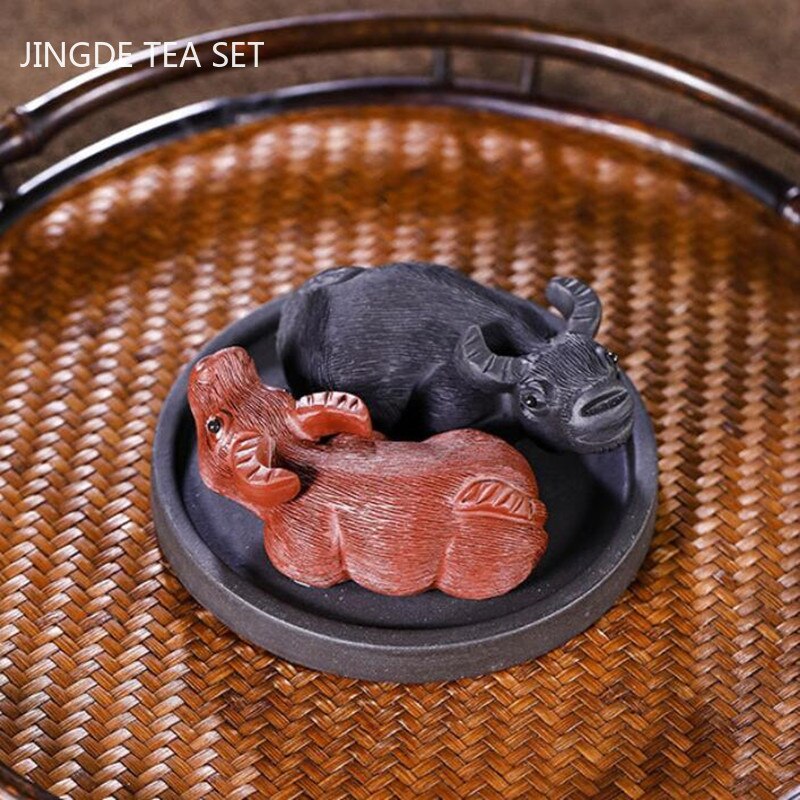 1 PCS Boutique Purple Clay Tea Pet Cattle Statue A... – Vicedeal