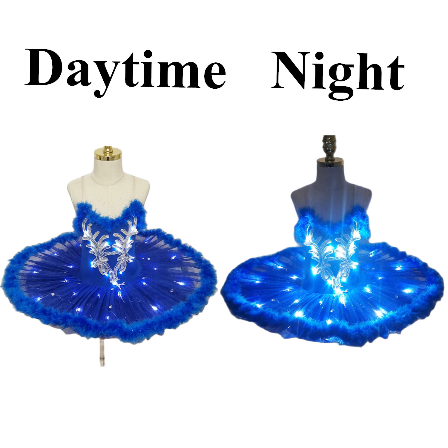 Blue Ballet Tutu Skirts Led Light Adult Belly Cost... – Grandado