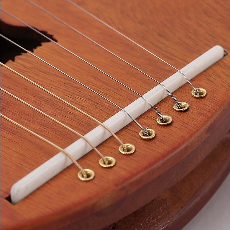 16-Note Lyre Harp Mahogany Metal String Bone Saddl... – Grandado