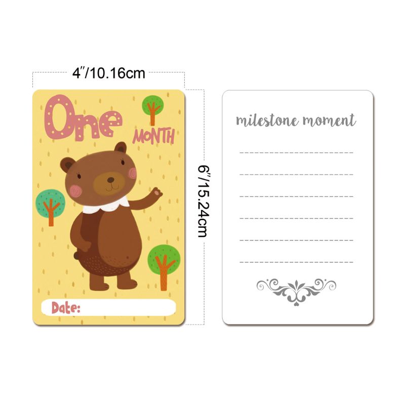 12 blatt Milestone Foto Sharing Karten Baby Alter ... – Vicedeal