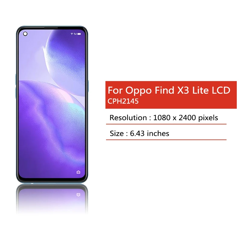 6.43“AMOLED X3Lite Display For Oppo Find X3 Lite C... – Vicedeal