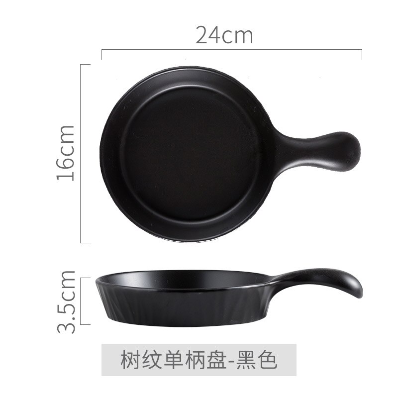 European Ceramic Handle Plate Matte Western Steak ... – Vicedeal