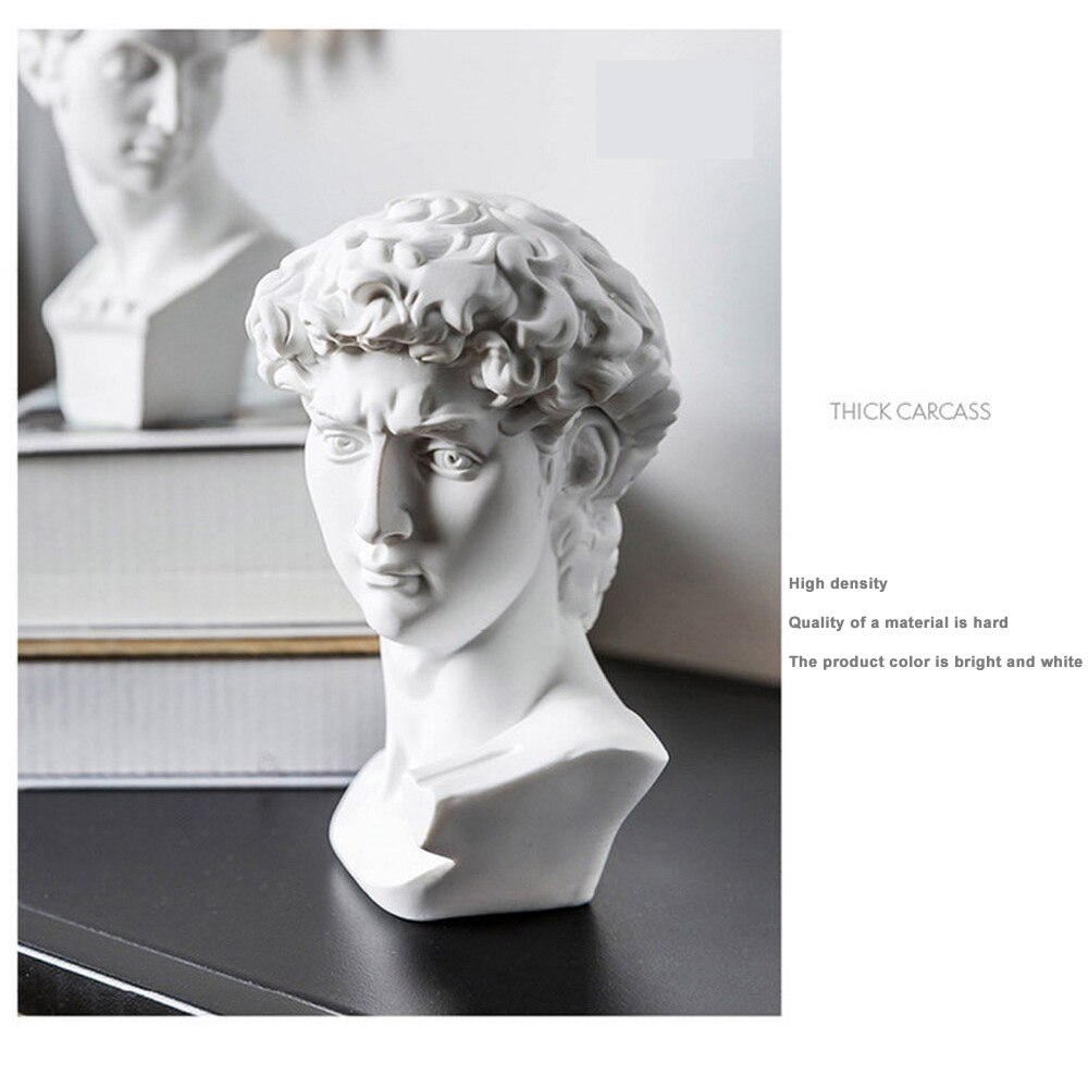 15cm David Statue Head Portraits Michelangelo Home... – Vicedeal