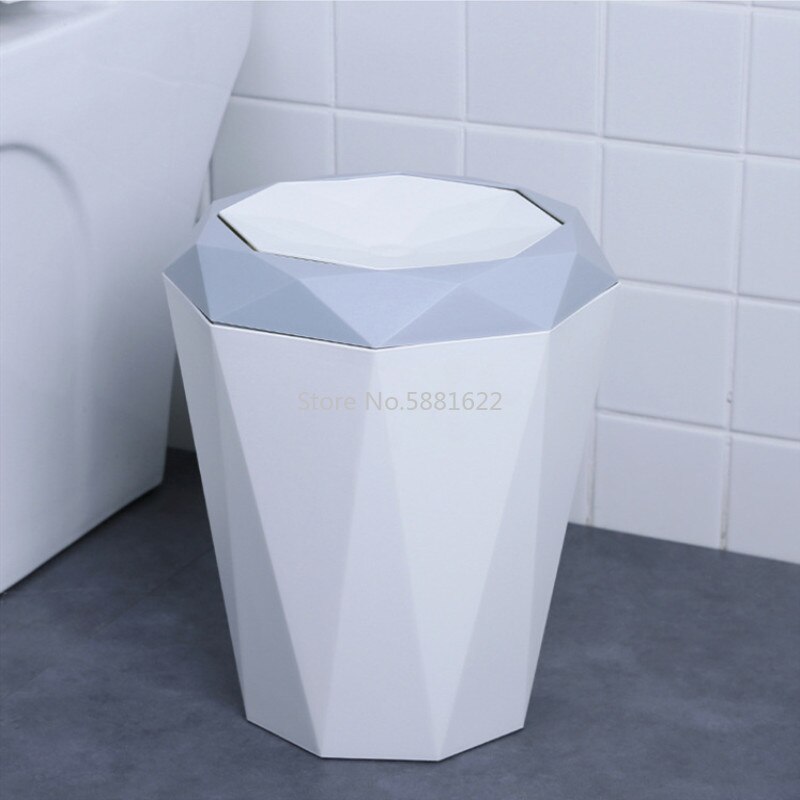 Nordic Flap Type Trash Can Diamond Type Desktop Pa... – Grandado
