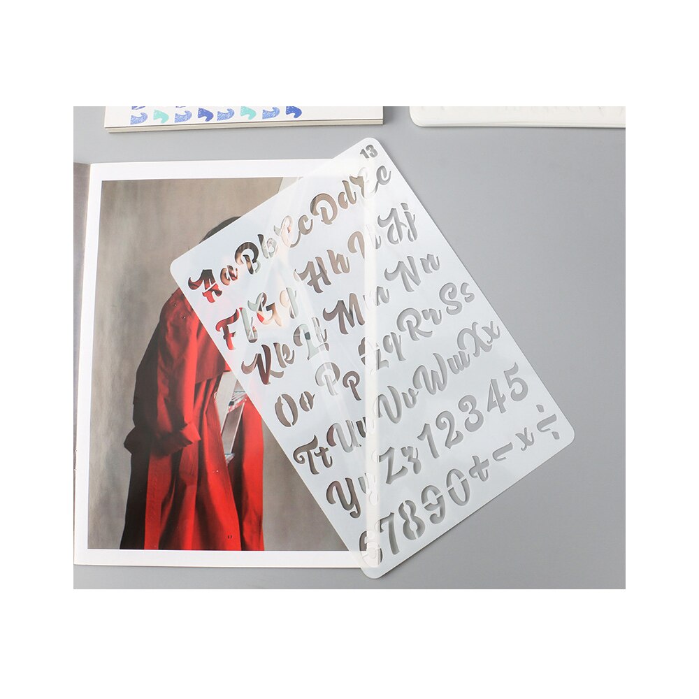 20pcs B5 Alphabet Letter Number Stencils Drawing P... – Grandado
