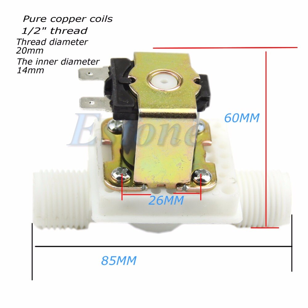 12V Electric Solenoid Valve Magnetic DC N/C Water ... – Vicedeal