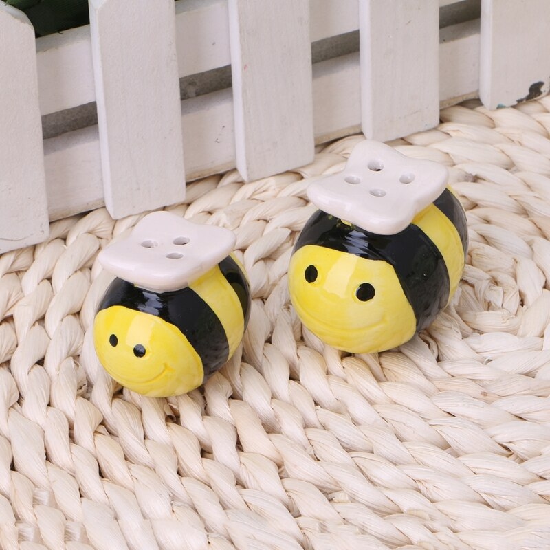 Ceramic Salt Pepper Shaker Flying Bee Style Season... – Vicedeal