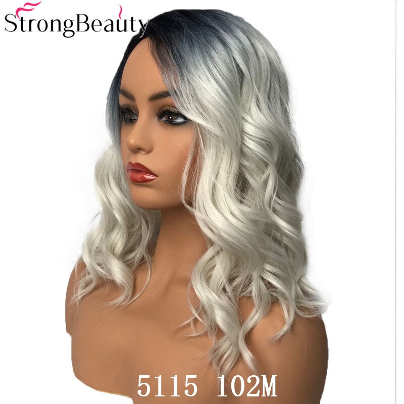 StrongBeauty Synthetic Wig Women Wigs Long Wavy Gr... – Grandado