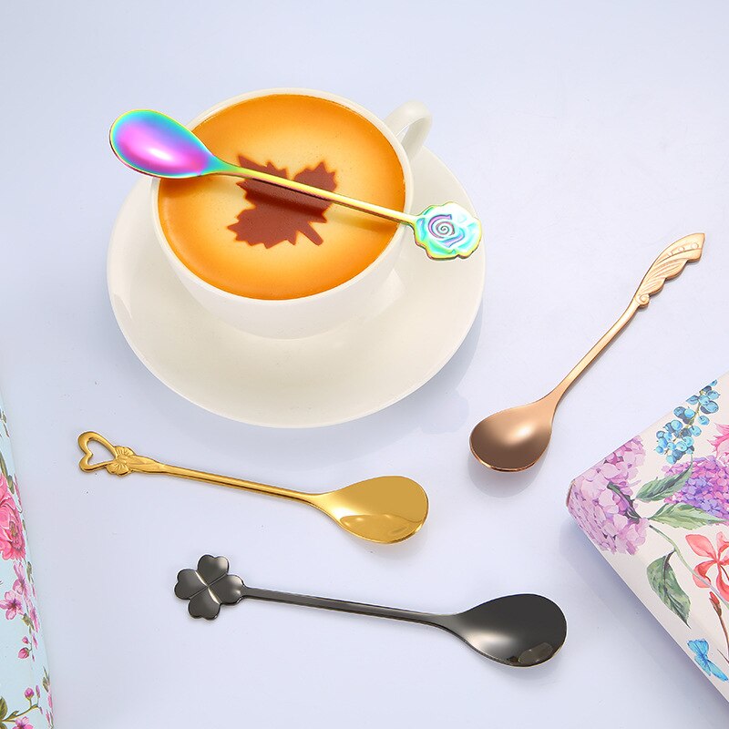 4 Pcs/Lot Mini Spoon Set 12 Cm Tiny Coffee Spoons ... – Grandado