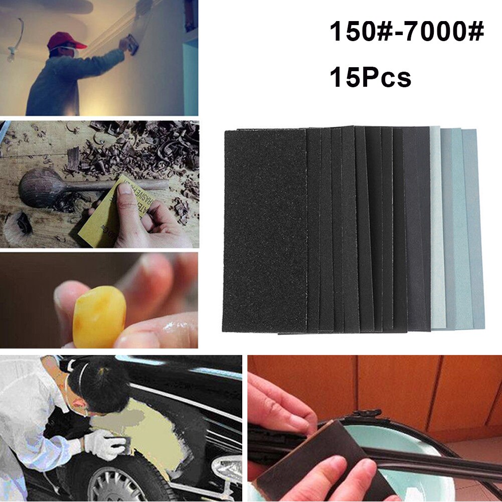15pcs Sandpaper set 150 to 7000 Grit Sanding Paper... – Grandado