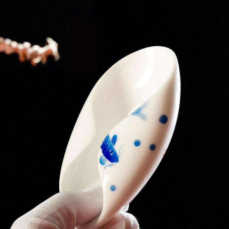 Tea Holder Hand Painted White Porcelain Tea Apprec... – Vicedeal