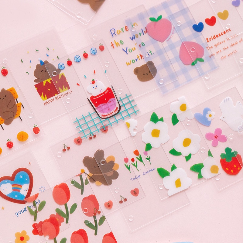 4 Sheets Cute Japanese Stationery Papeleria Pvc Se... – Grandado