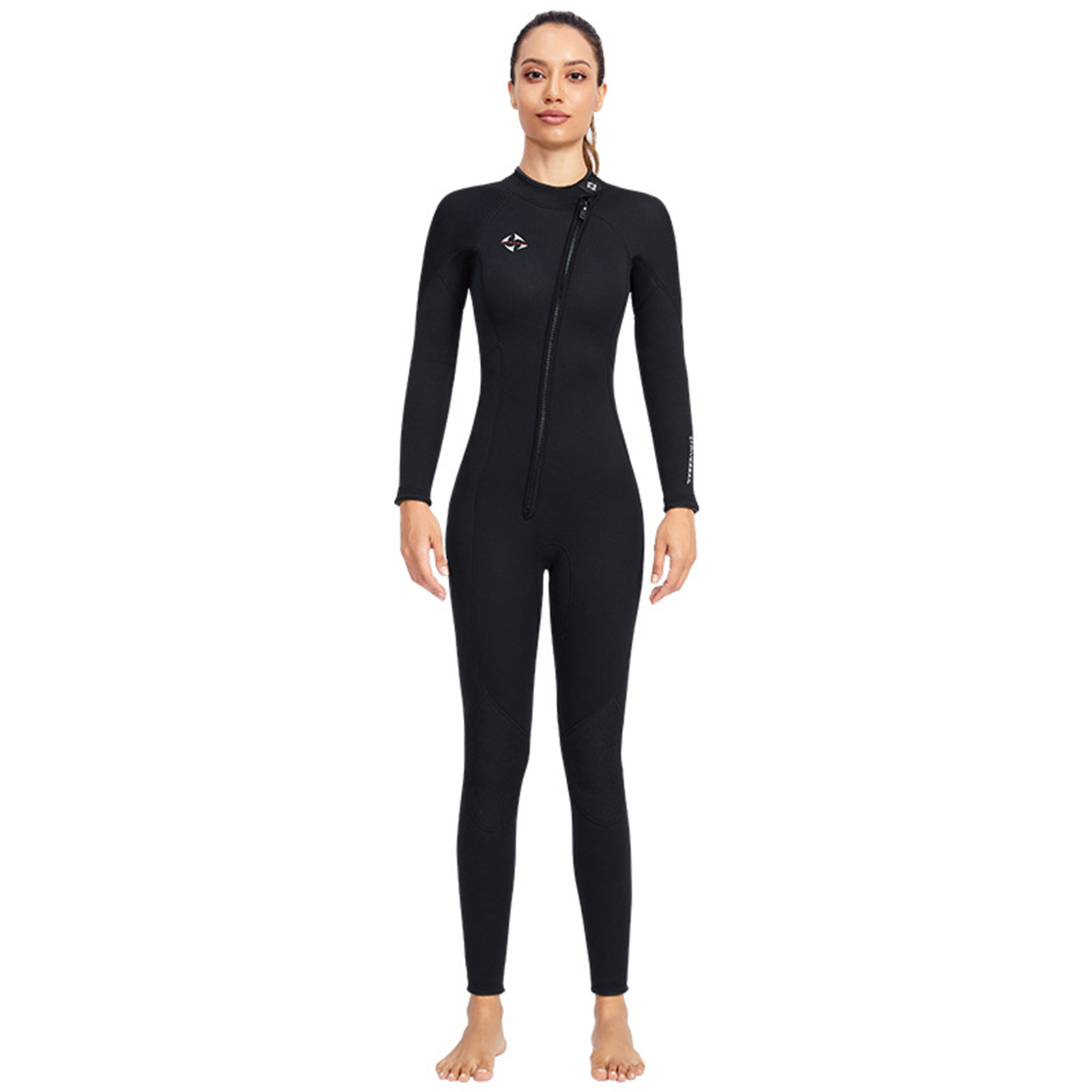 3mm Neoprene Wetsuit Full Body Diving Suit Front Z... – Grandado