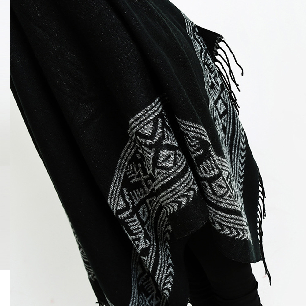 Autumn and winter split cloak shawl acrylic fiber ... – Grandado
