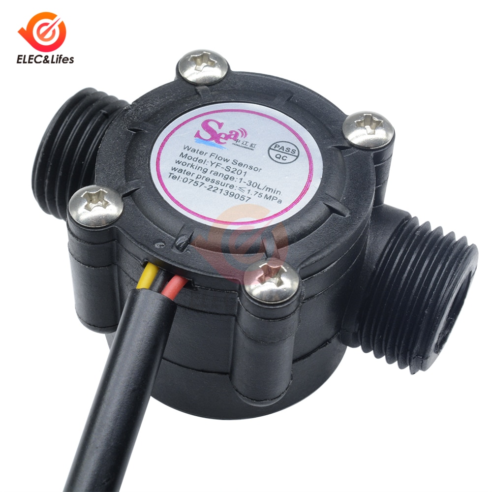 1-30L/min Liquid Water Flow Sensor Flowmeter 1/2" ... – Grandado