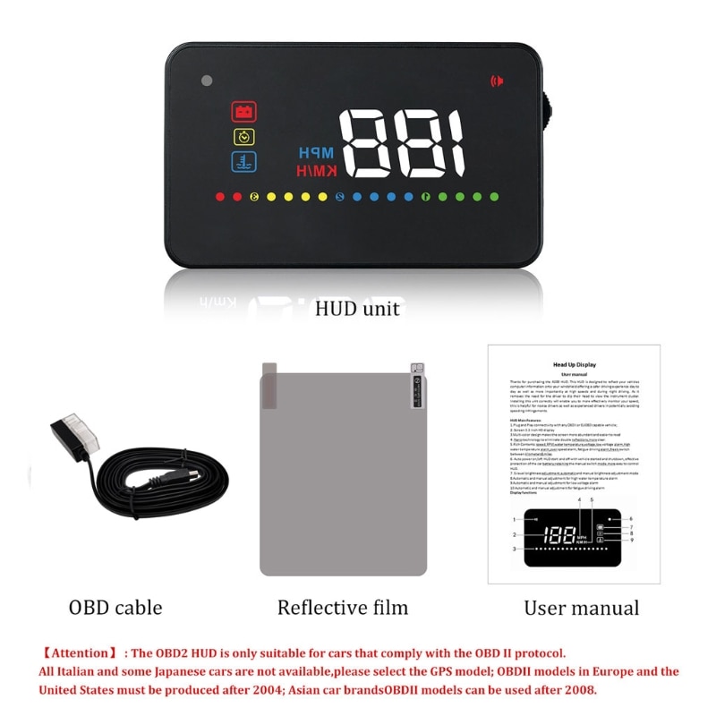 A200 Auto HUD Head-Up Display Car-styling Hud Disp... – Vicedeal