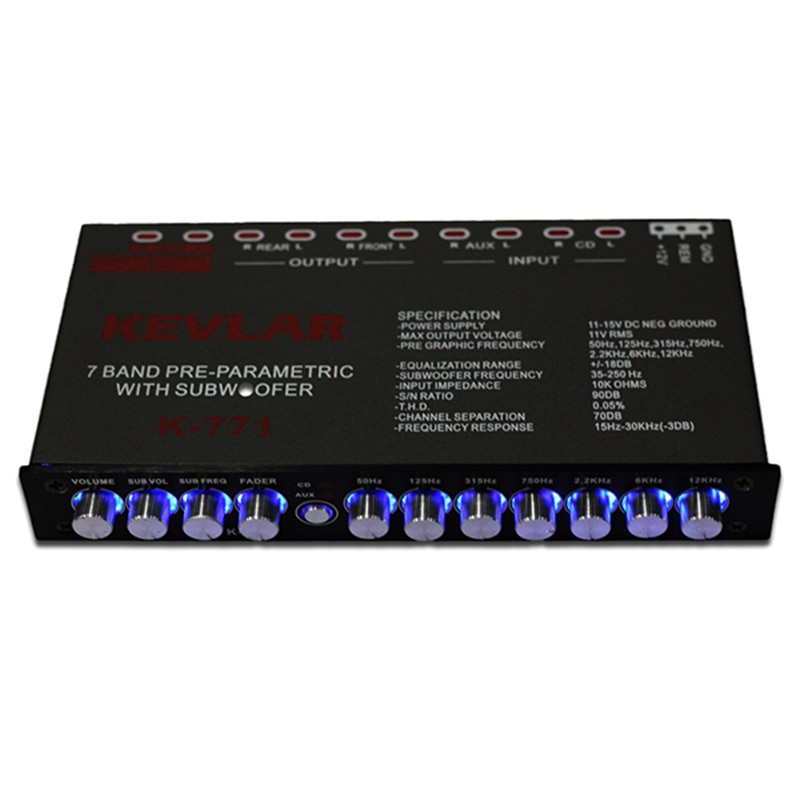 7 segment equalizer Auto Audio EQ tuning crossover... – Grandado