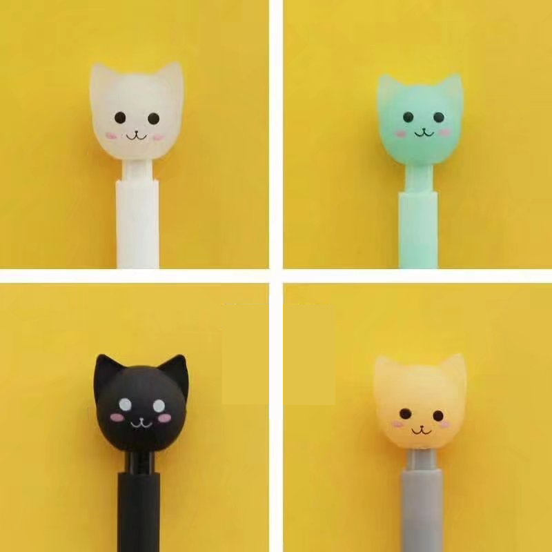 2PCS Cute Meow Cat Kitten Velvet Press Automatic P... – Vicedeal