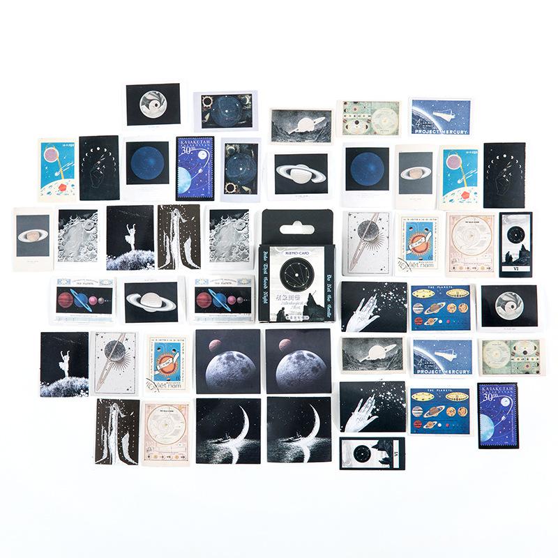 46 Pcs Vintage Astronomy Sticker Moon Phase Planet... – Grandado