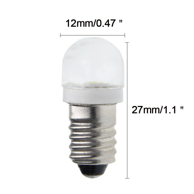2x e10 led-lampor, dc 3v 6v 12v blinkers, isblå, ... – Vicedeal