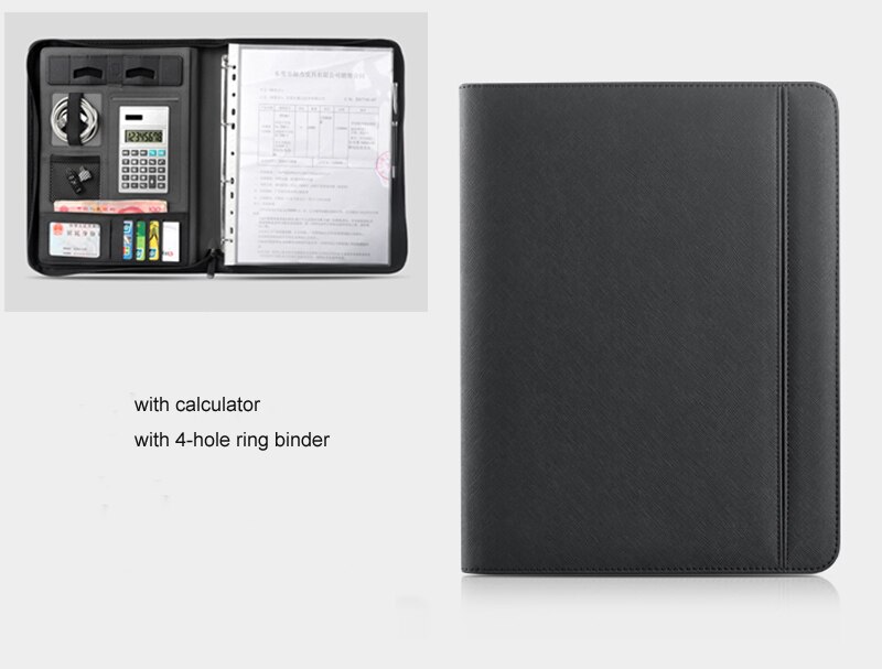 A4 zipper Business leather manager bag for documen... – Grandado