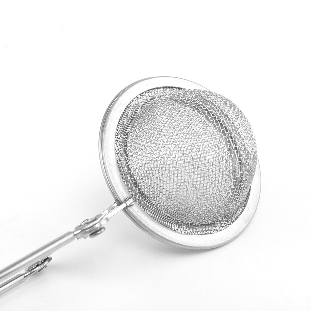 Stainless Strainer Steel Mesh Ball Tea Leaves Filter Squeeze Locking ...