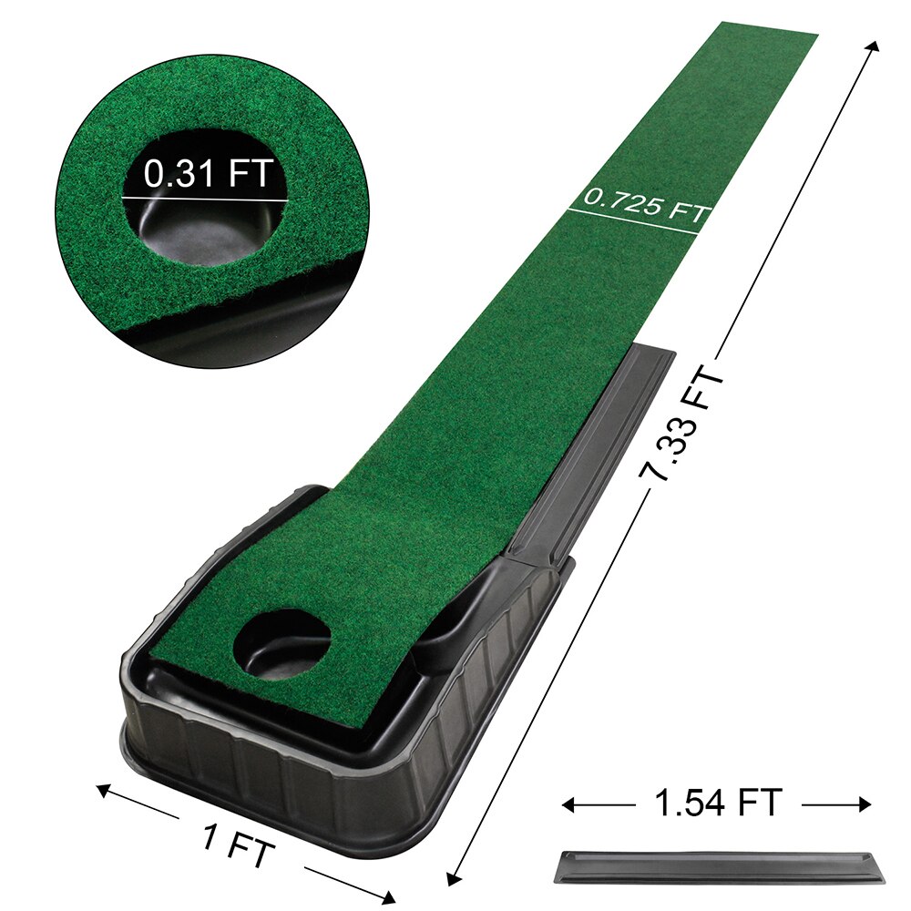 Indoor Golf Putting Green Mat Practice With Ball R... – Grandado