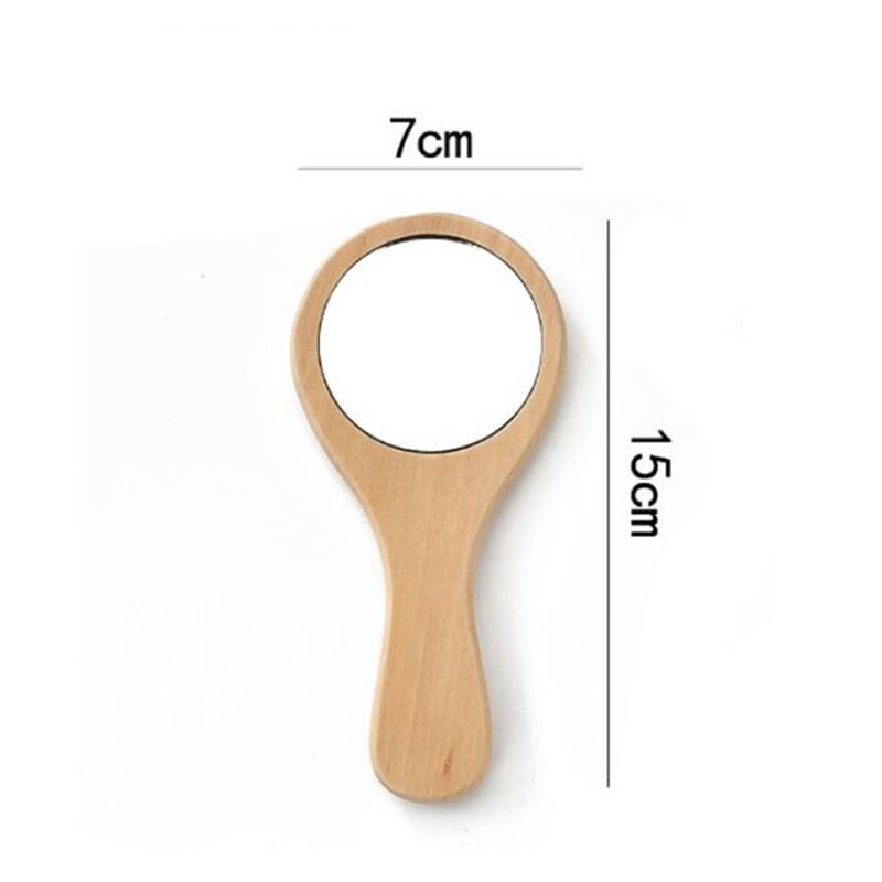 Wooden Handle Mirror Portable Pocket HD Mirror Han... – Grandado