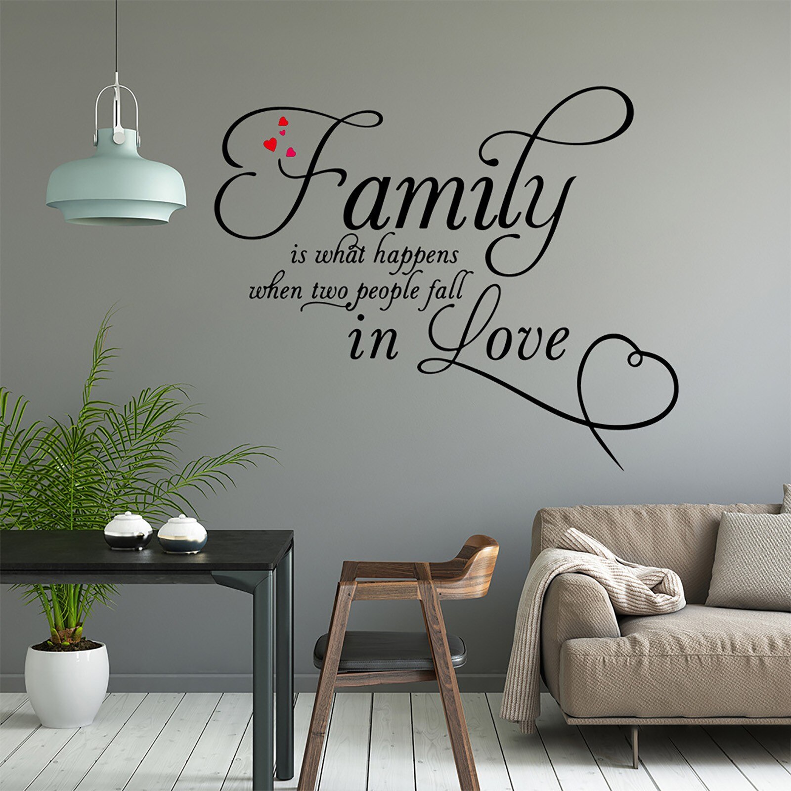 Family Is Two People Fall In Love Wall Stickers Ar... – Grandado