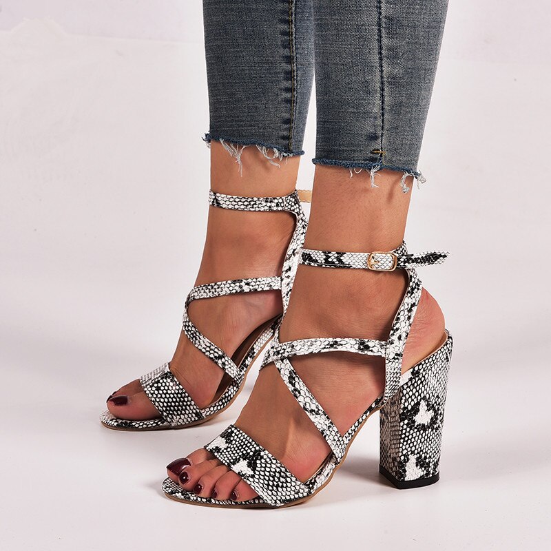Woman Sandals Shoes Snake Summer Pumps High Heels ... – Grandado